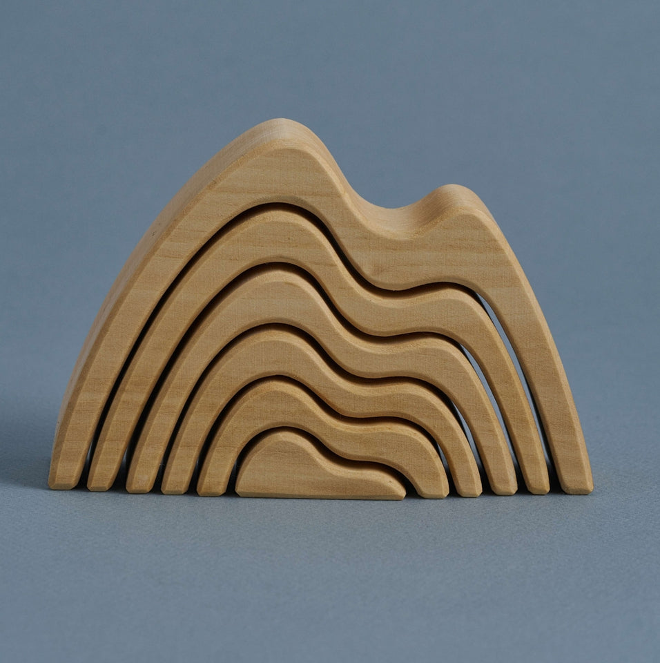 Raduga Grez Wooden Arch Stacker, Natural Mountains – Wild Ivy